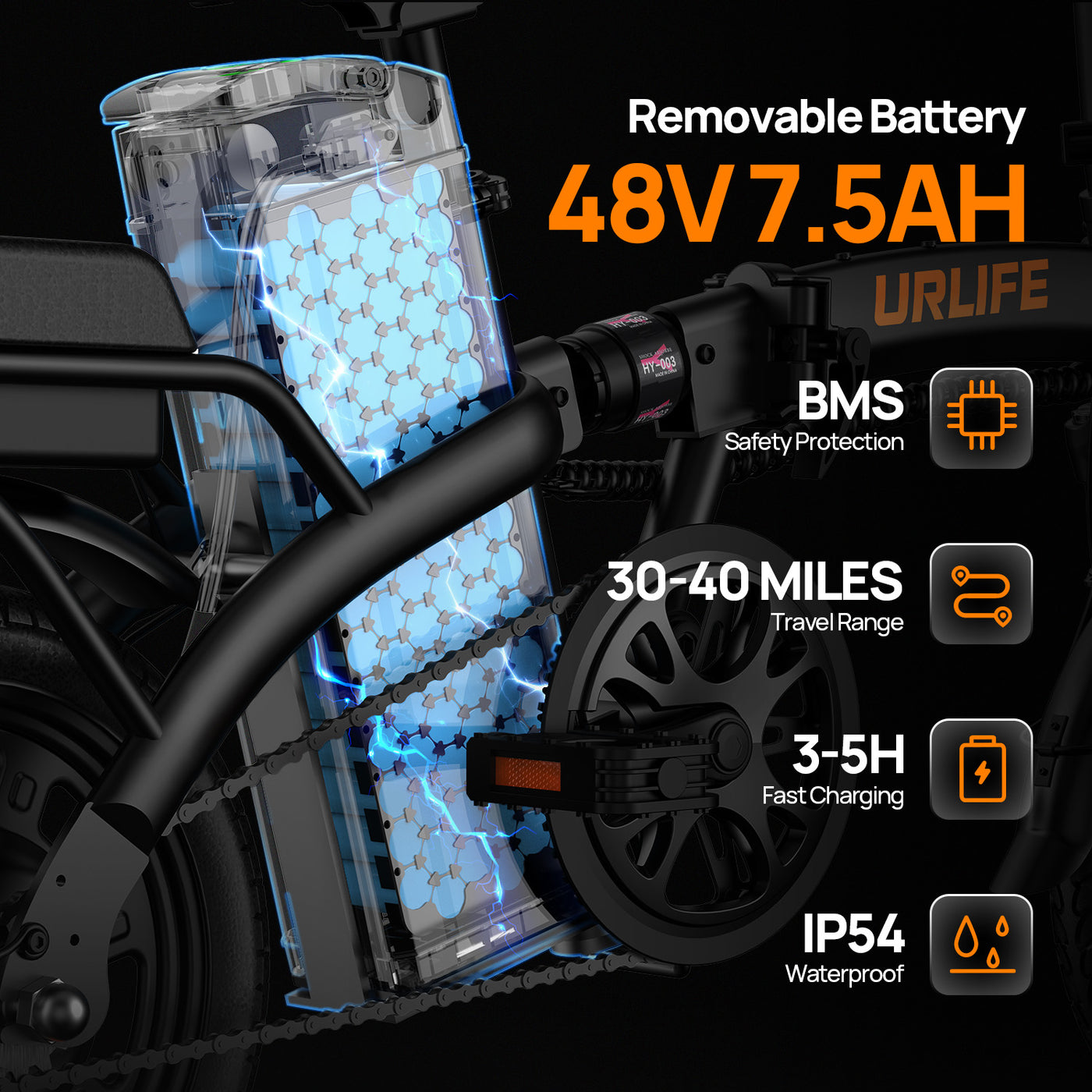 URLIFE F1L 14 Inch Electric Folding Bike – Urlife Bike